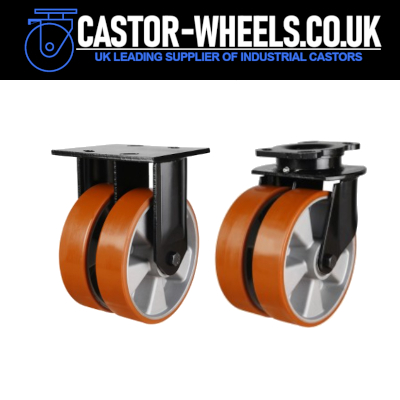 Heavy Duty Twin Wheel Castors - Castor-Wheels.co.uk